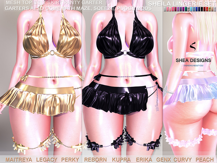 Second Life Marketplace Sd Sheila Lingerie Set [mesh]